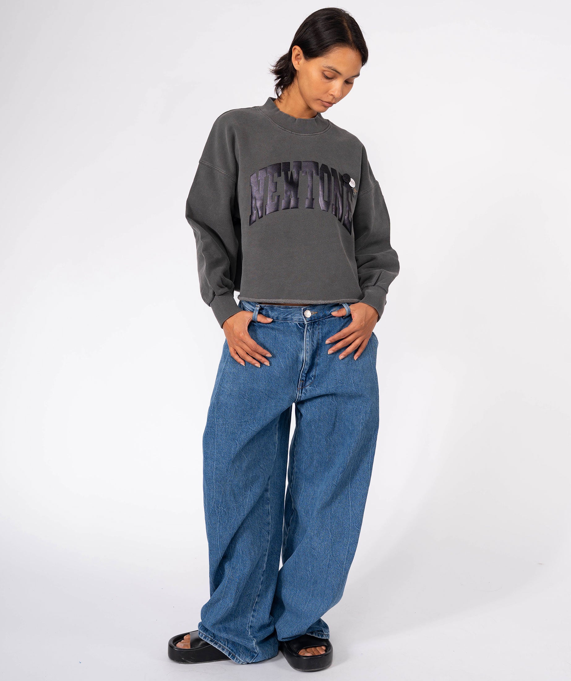 Sweatshirt crop porter pepper "TONE"